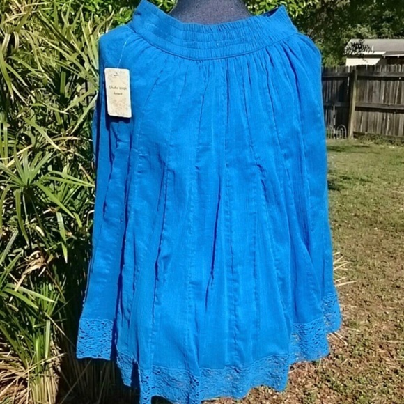 Studio West | Skirts | Nwt Lovely Studio West Midi Skirt In Blue | Poshmark